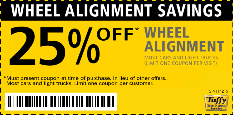 25% Off Wheel Alignment - Tuffy Appleton